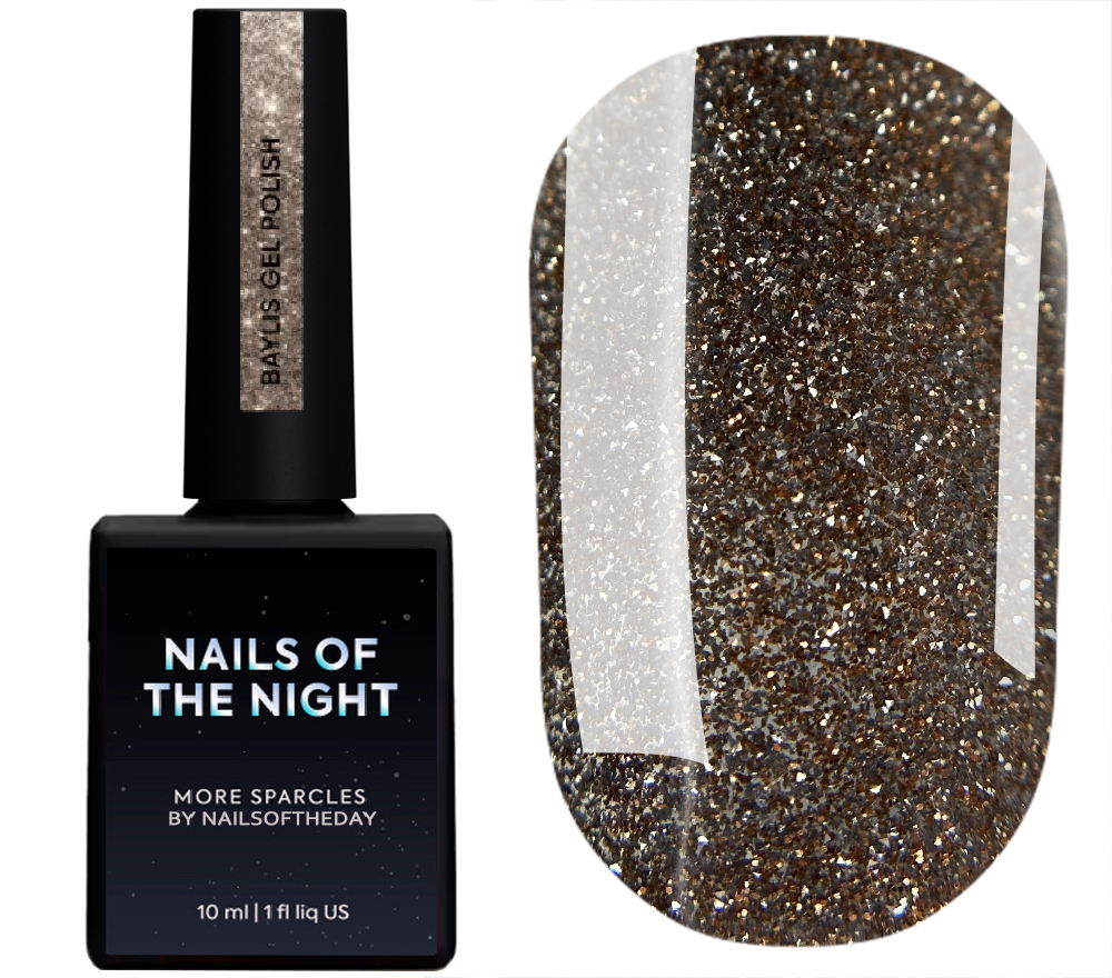 Nails Of The Night Гель-лак для ногтей светоотражающий Baylis, 10 мл ...