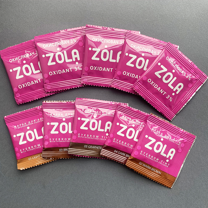 ZOLA New Innovative Colouring System Набір фарб з окисником в саше ...