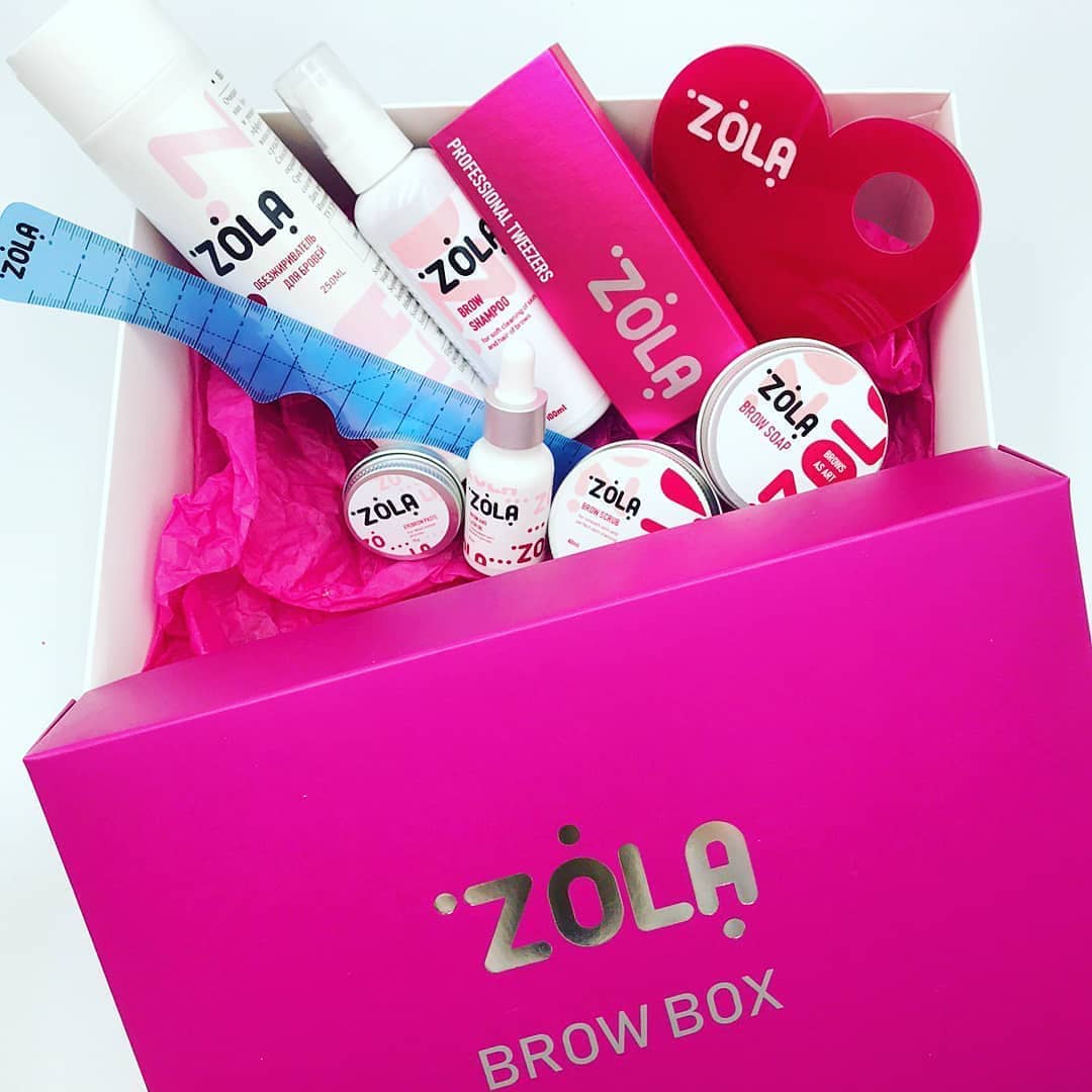 ZOLA Brow Box mini set for eyebrows before coloring buy in AmoreShop